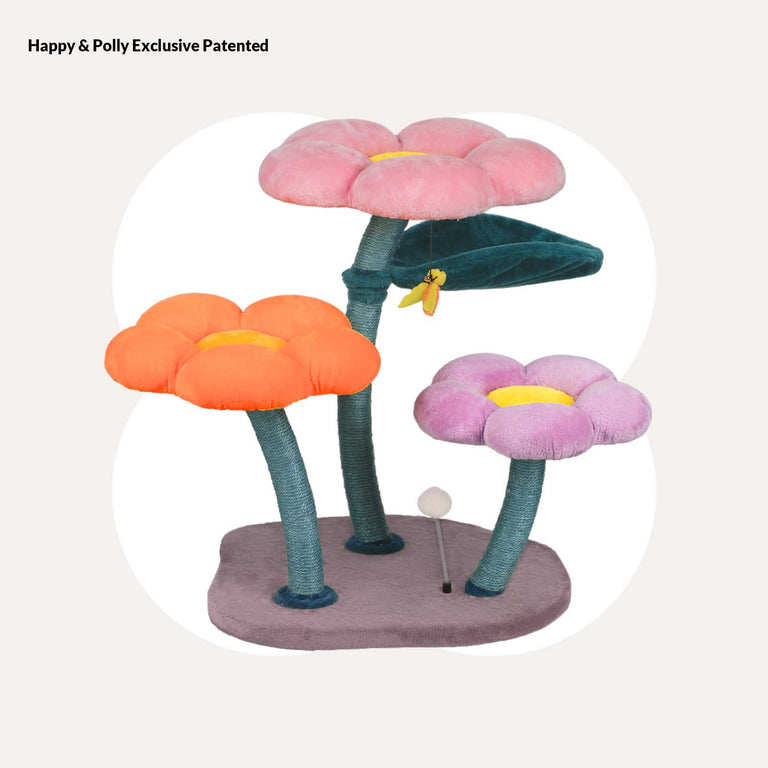 Bloomy Flower Cat Tree - Unique and Stylish– Happy & Polly