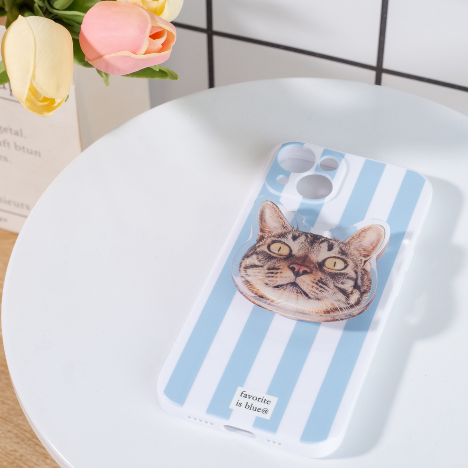 Custom Pet Portrait Phone Holder – Happy & Polly