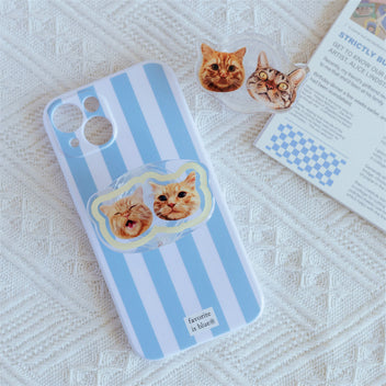 Custom Pet Portrait Phone Holder – Happy & Polly