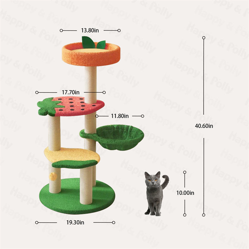Cat Trees 28'' to 48'' – Happy & Polly