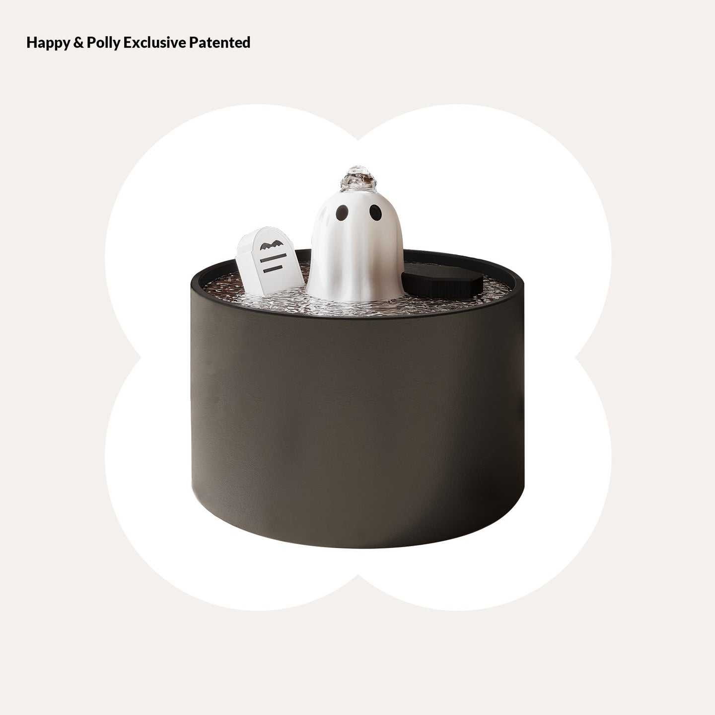 50oz/1.5L Ghost Drinking Fountain-Elevate Your Cat's Hydration – Happy ...